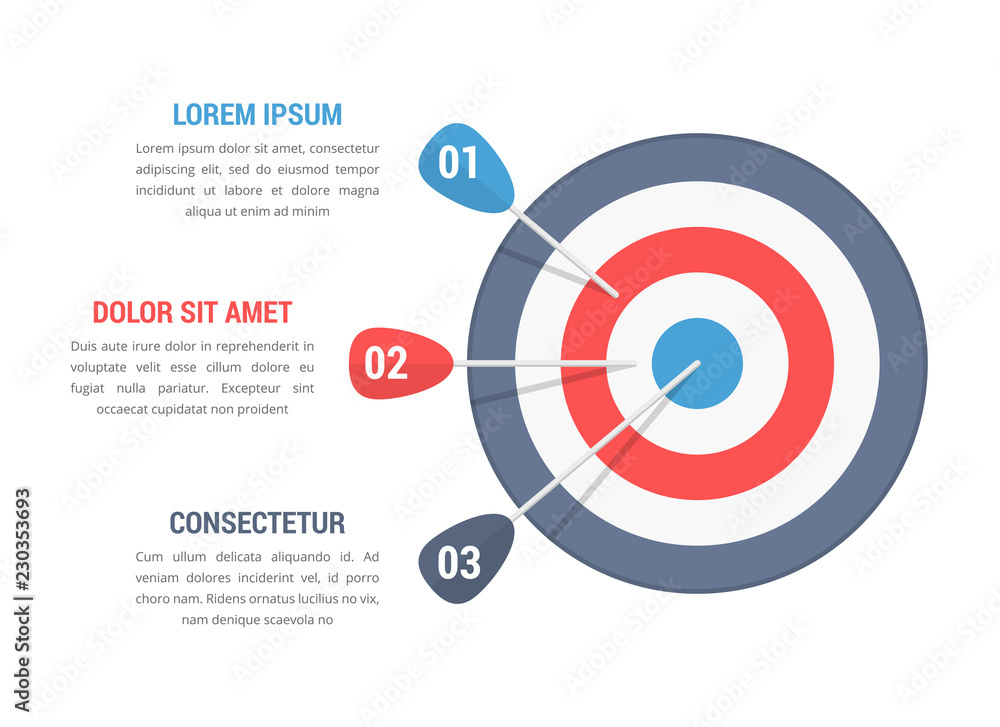 Target Infographics Stock Vector | Adobe Stock