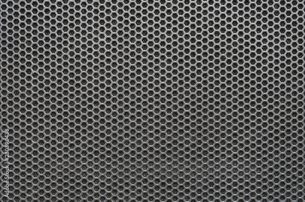 Seamless hexagon perforated metal grill pattern Stock Photo | Adobe Stock