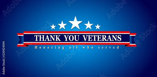 Thank You Veterans Day web banner, poster Stock Vector | Adobe Stock