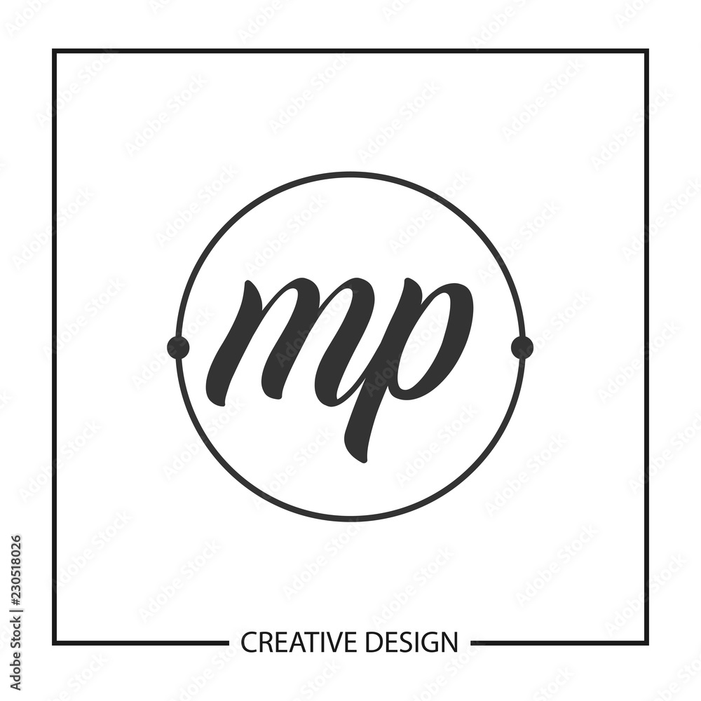 Initial Letter MP Logo Template Design Stock Vector | Adobe Stock