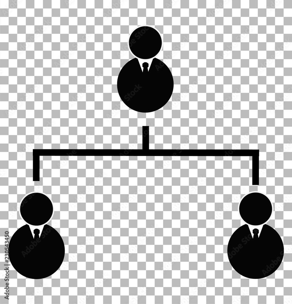 business hierarchical icon on transparent background. business ...