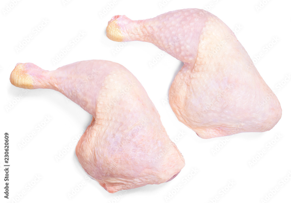 Fresh raw chicken meat, isolated on white background. Chicken ...