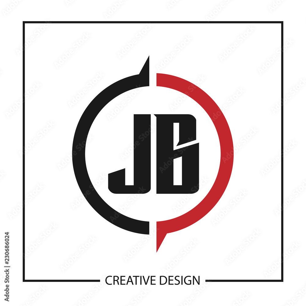 Initial Letter JB Logo Template Design Stock Vector | Adobe Stock