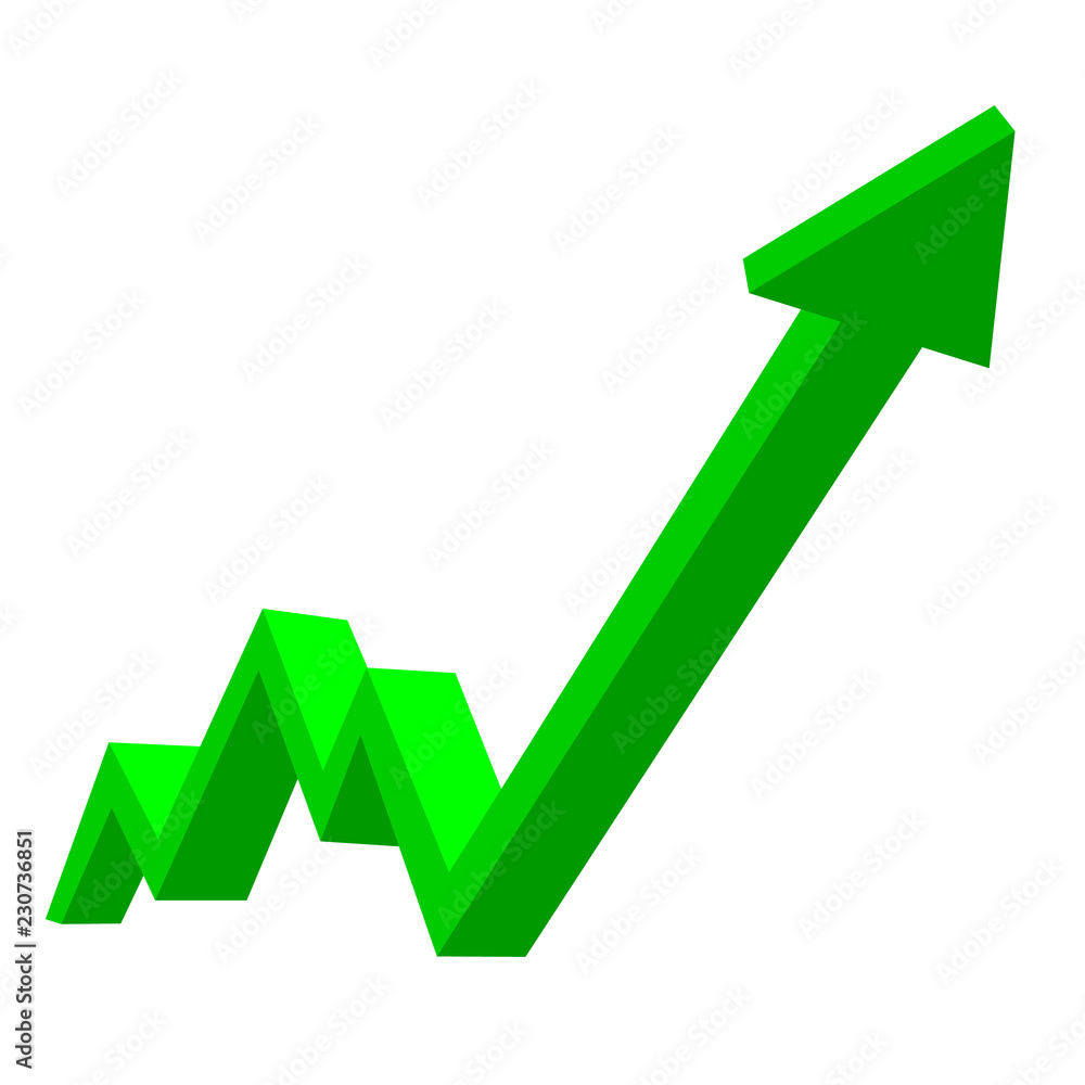 Green Increase Arrow Icon