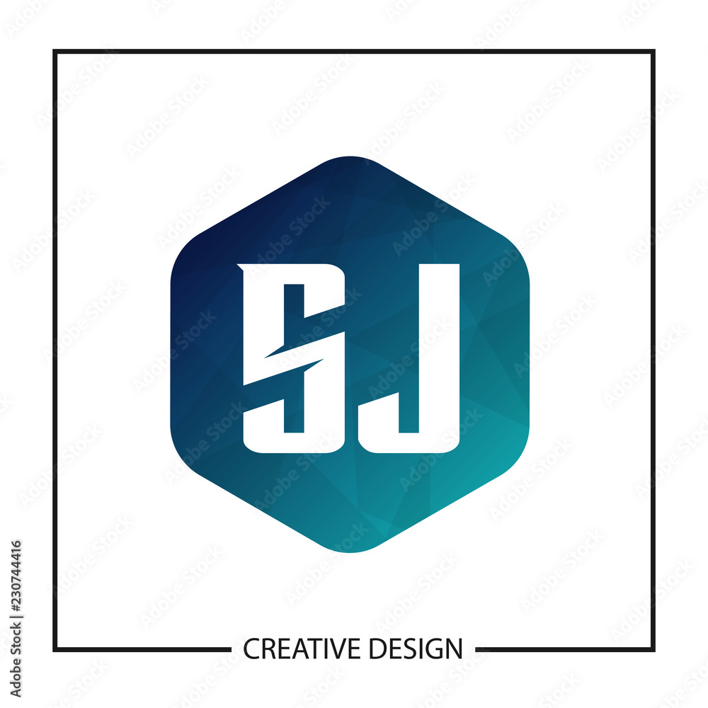 Initial Letter SJ Logo Template Design Stock Vector | Adobe Stock