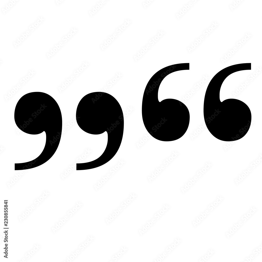 Quotation marks icon, logo on a white background Stock Vector | Adobe Stock