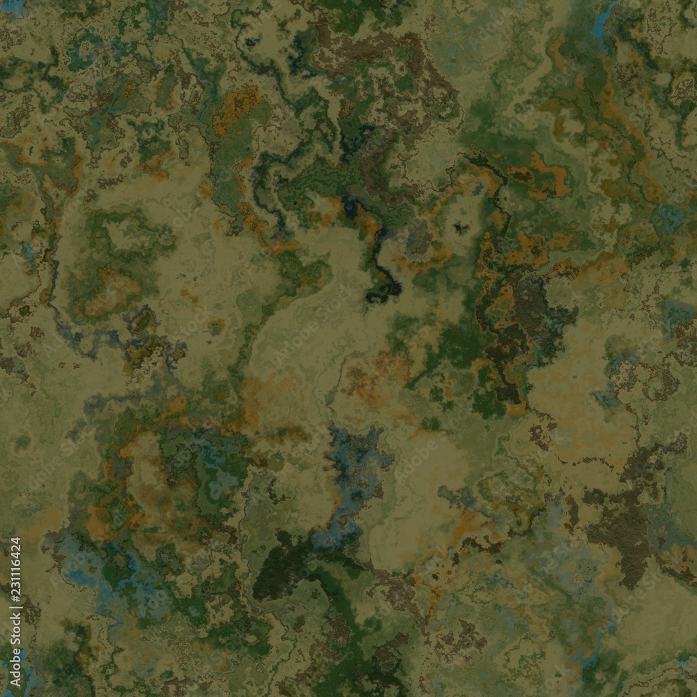 Fantasy planet terrain seamless texture or background illustration ...