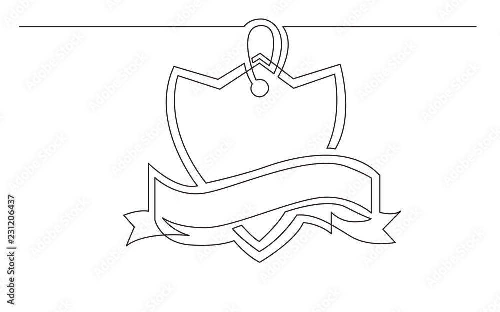 continuous line drawing of tag label design Stock Vector | Adobe Stock