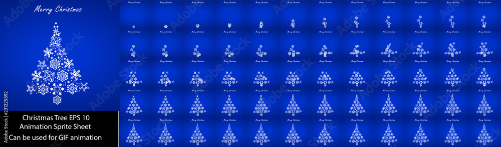 Vektor Stok Christmas Santa Laughing and wishing animation sprite sheet ...