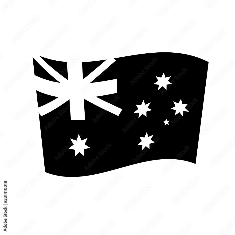 Australia flag icon. Trendy Australia flag logo concept on white ...