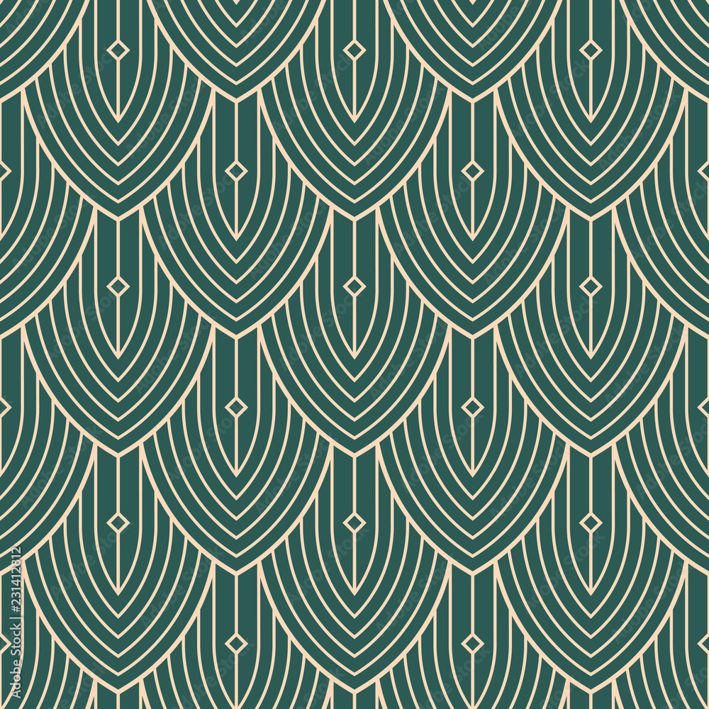 Vector de Stock art deco simple pattern geometric 4 seamless wallpaper ...