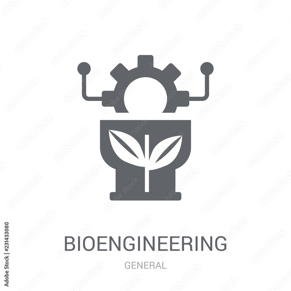 bioengineering icon. Trendy bioengineering logo concept on white ...