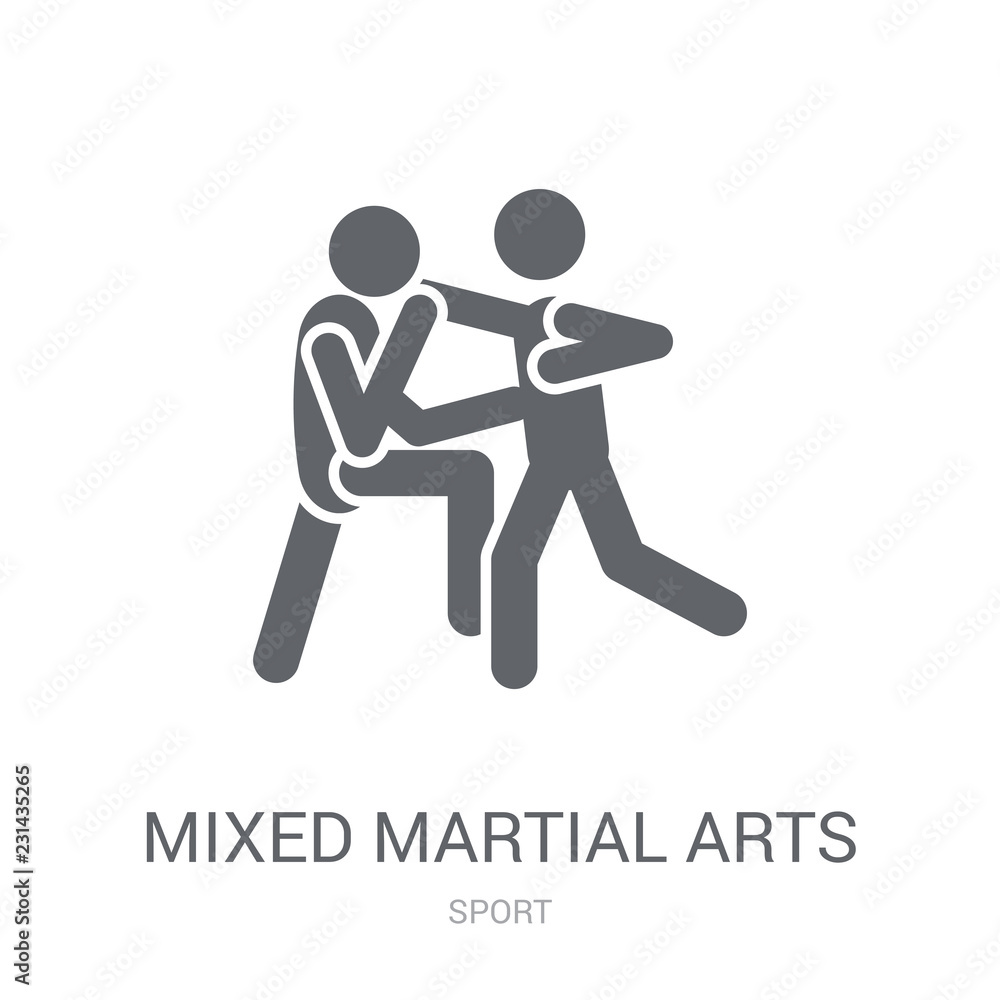 mixed martial arts icon. Trendy mixed martial arts logo concept on ...