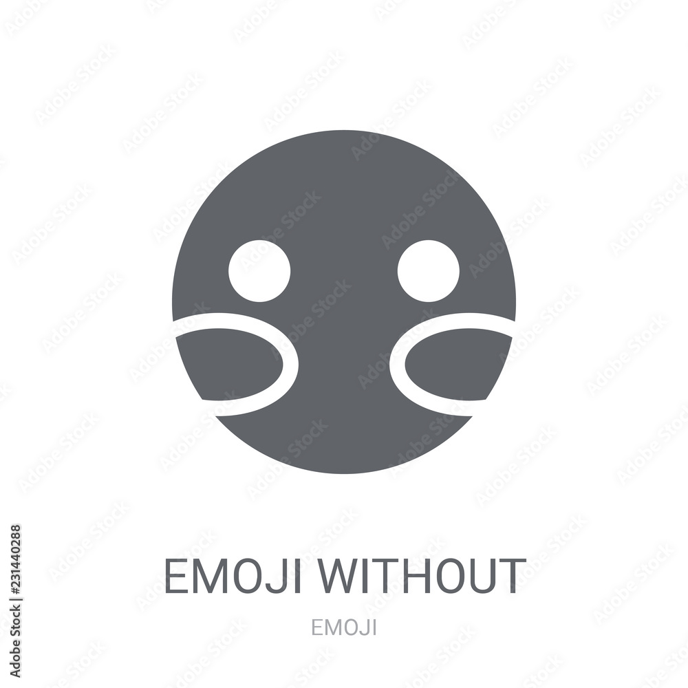 Emoji Without Mouth icon. Trendy Emoji Without Mouth logo concept on ...