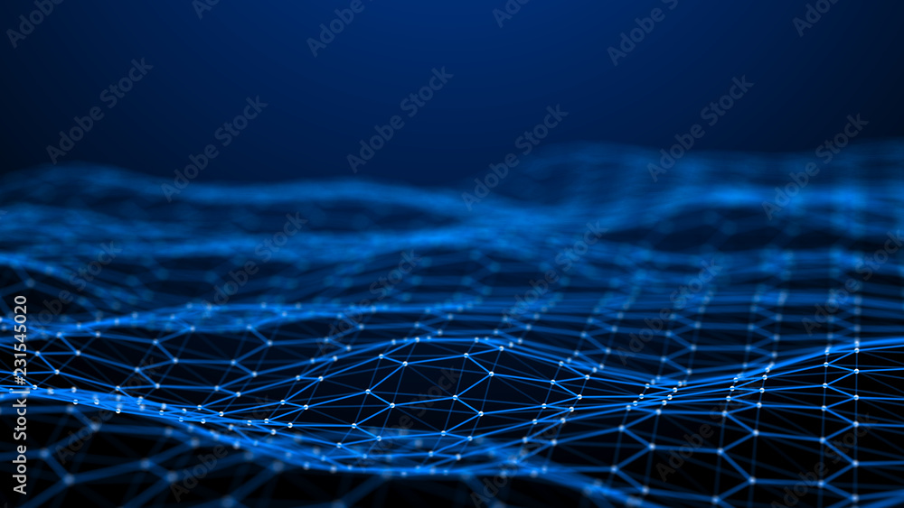 Blockchain technology background. Abstract technology background. Network connection. Big data ...