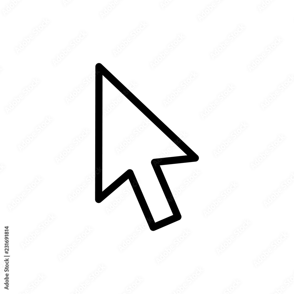Computer mouse click cursor gray arrow icons set and loading icons. Cursor icon. Vector ...