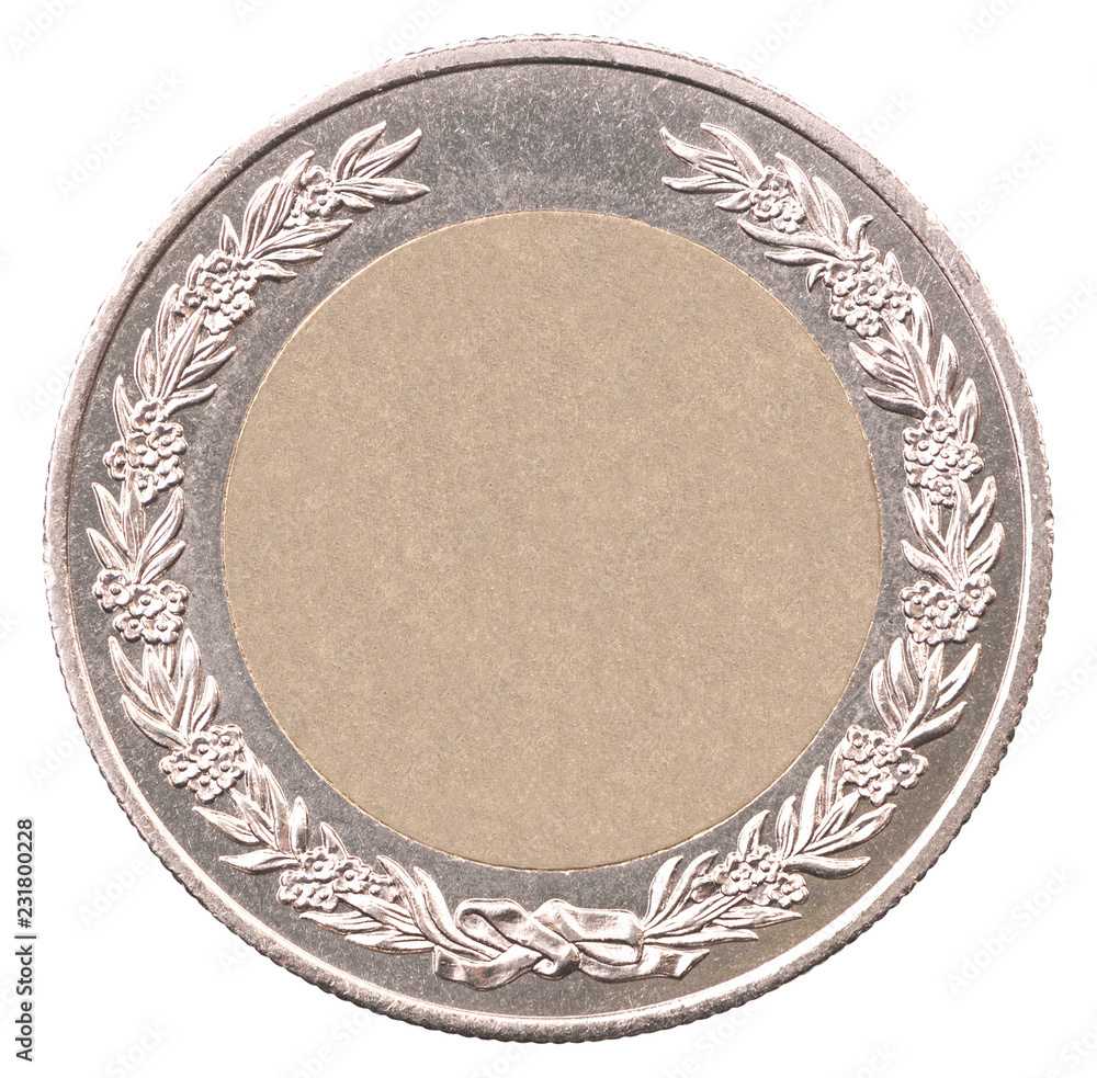 Blank coin isolated Stock Photo | Adobe Stock