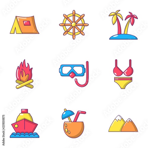 Breakout icons set. Flat set of 9 breakout vector icons for web ...