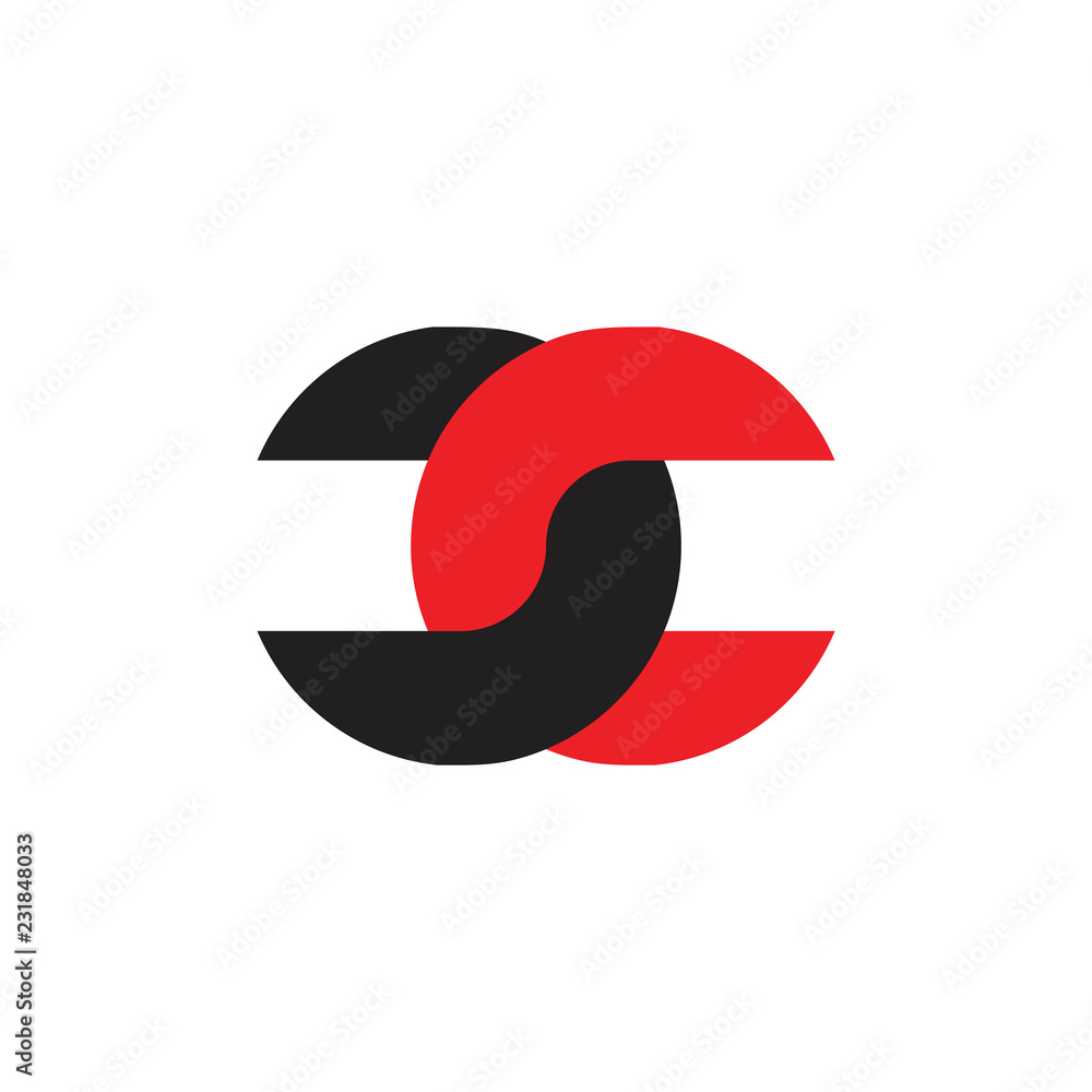 letter cc linekd lines logo vector Stock Vector | Adobe Stock