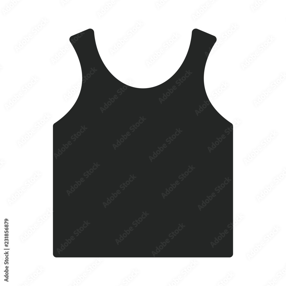 singlet flat icon on isolated white transparent background. Stock ...