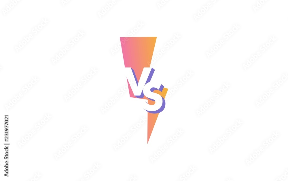 Versus vs vector illustration concept vs letter, can use for, landing ...