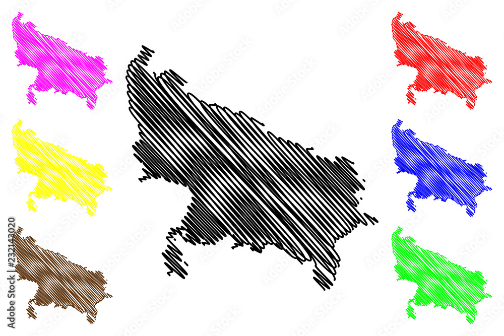 Uttar Pradesh (States and union territories of India, Federated states ...
