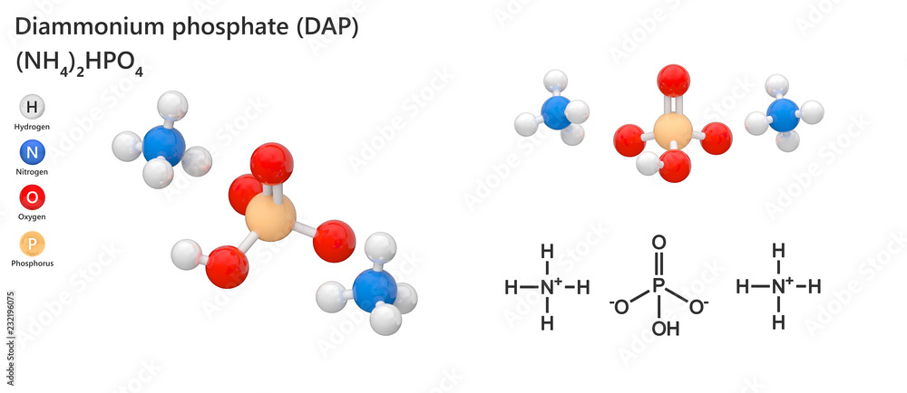Diammonium phosphate (DAP) (chemical formula (NH4)2HPO4) is one of a ...