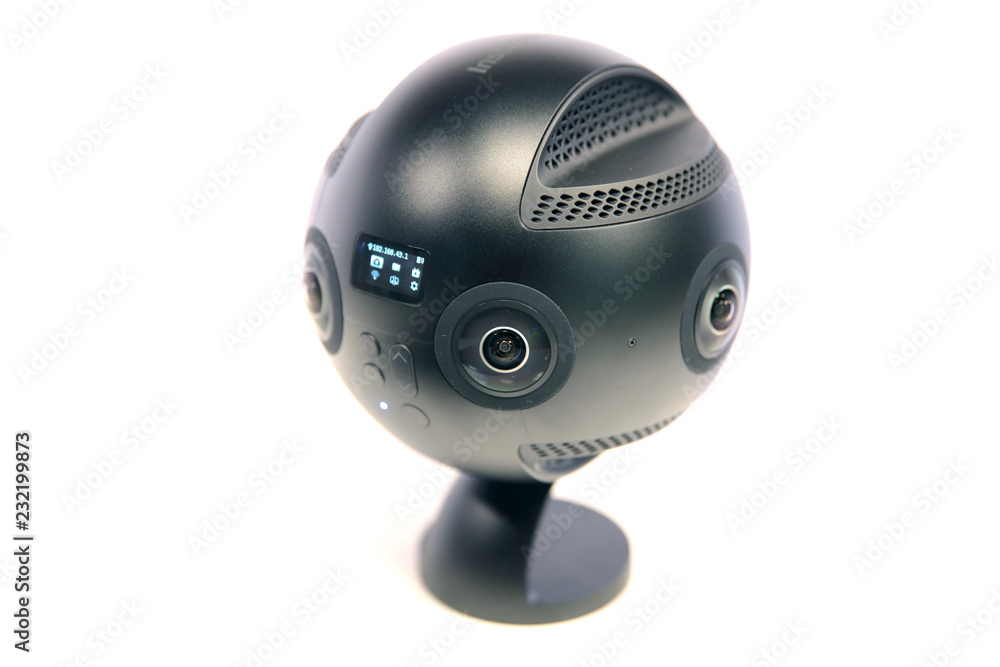 virtual, reality, camera, 360, vr, isolated, design, modern, technology ...