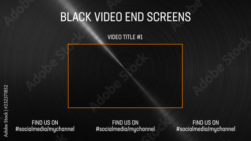 Black End Screen Cards. Buy this stock template and explore similar ...