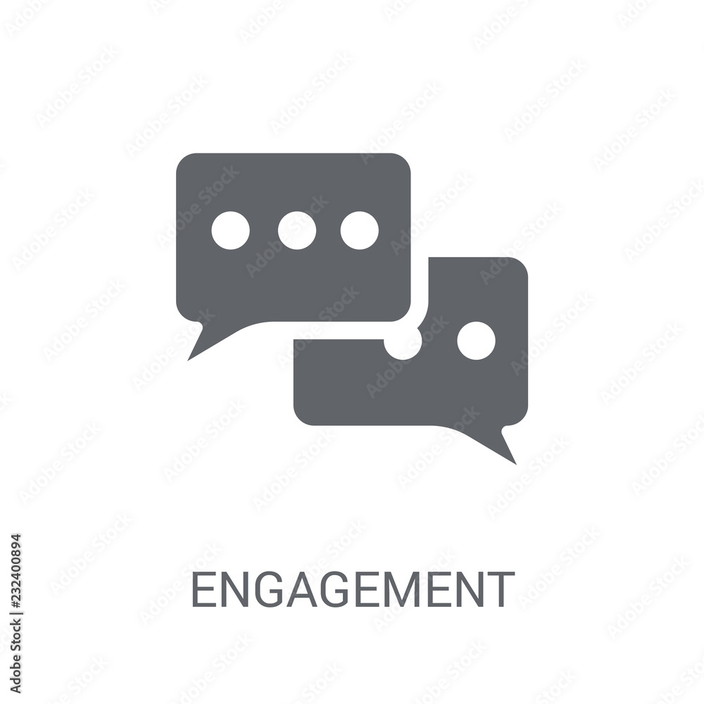 Engagement icon. Trendy Engagement logo concept on white background ...