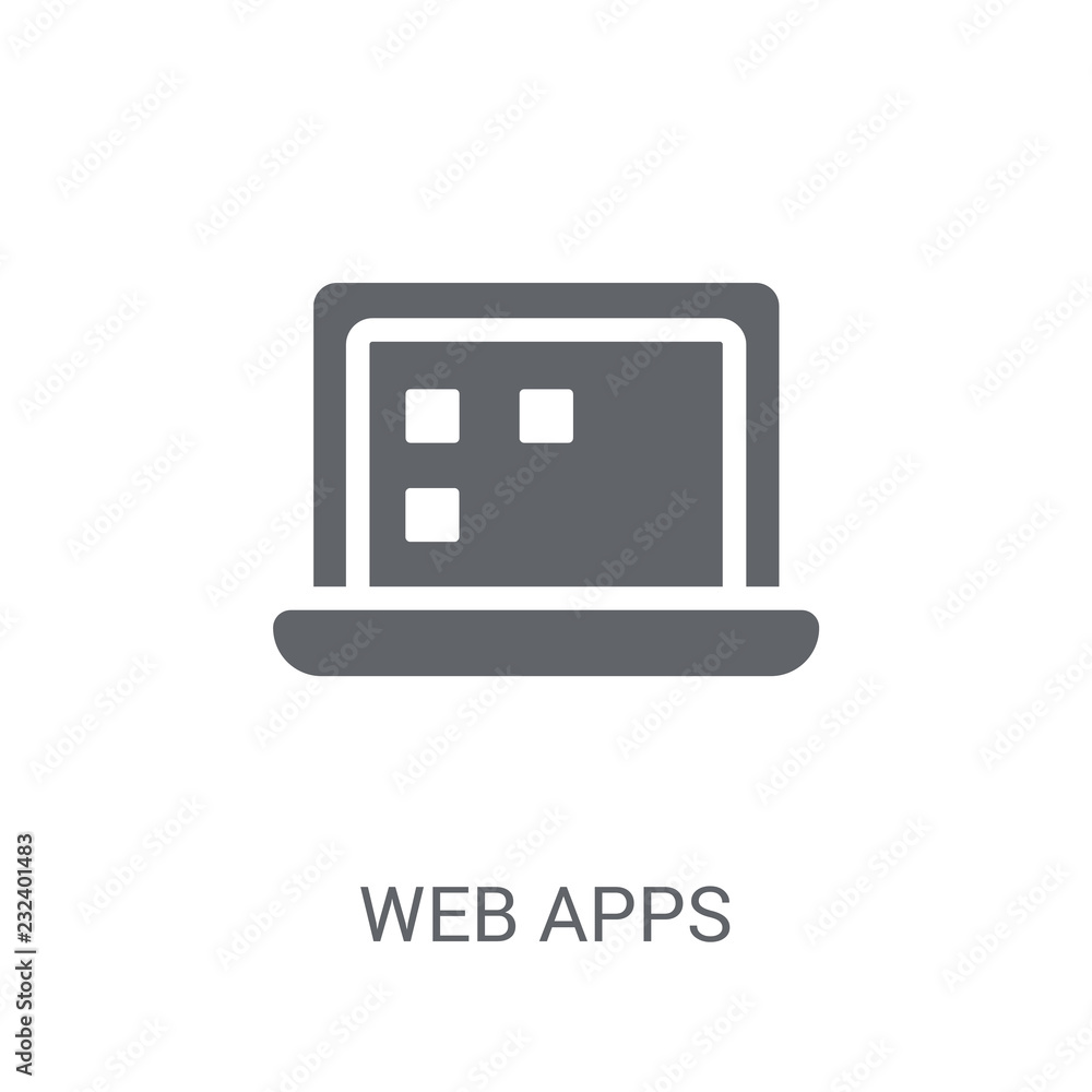 Web APPS icon. Trendy Web APPS logo concept on white background from ...