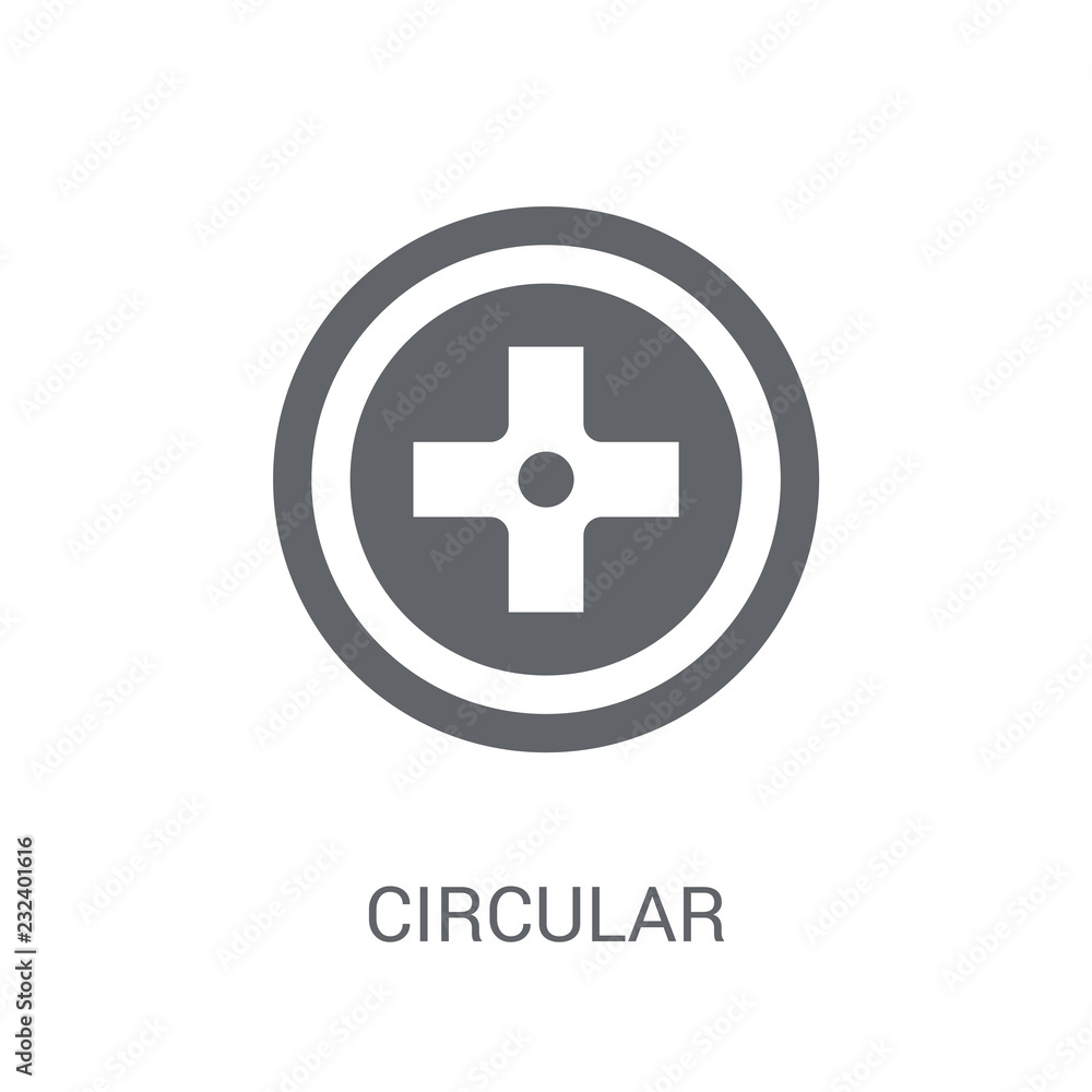 circular intersection sign icon. Trendy circular intersection sign logo ...
