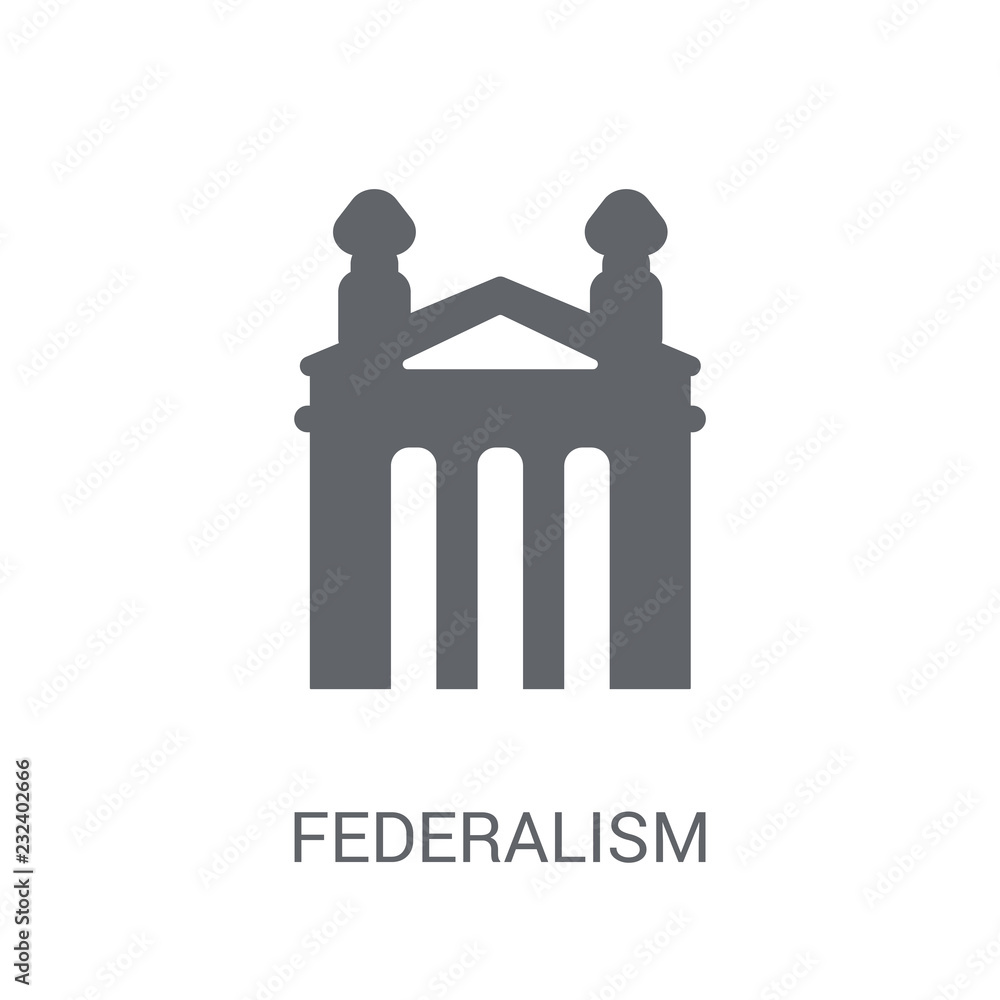 federalism icon. Trendy federalism logo concept on white background ...
