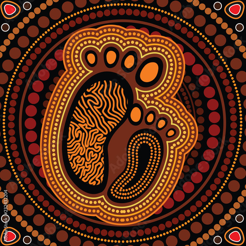 Aboriginal art vector painting, Mother and child concept - Buy this ...