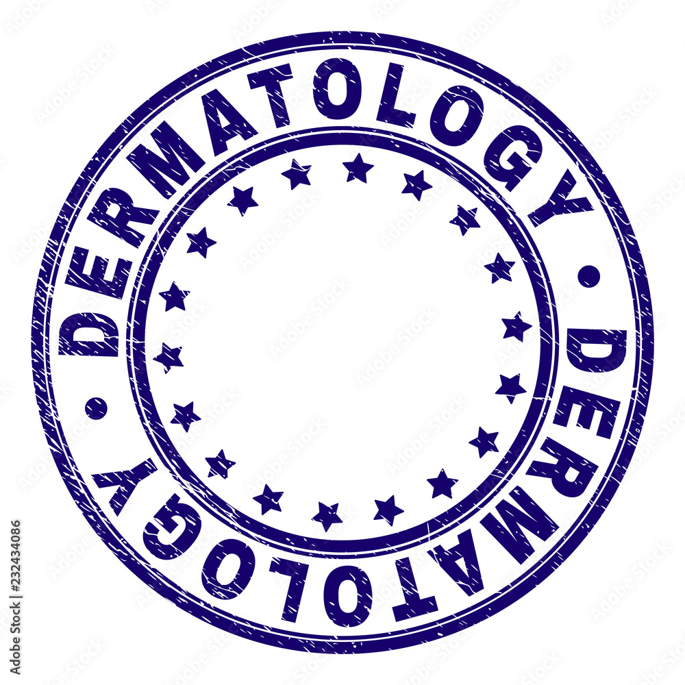 DERMATOLOGY stamp seal watermark with distress texture. Designed with ...