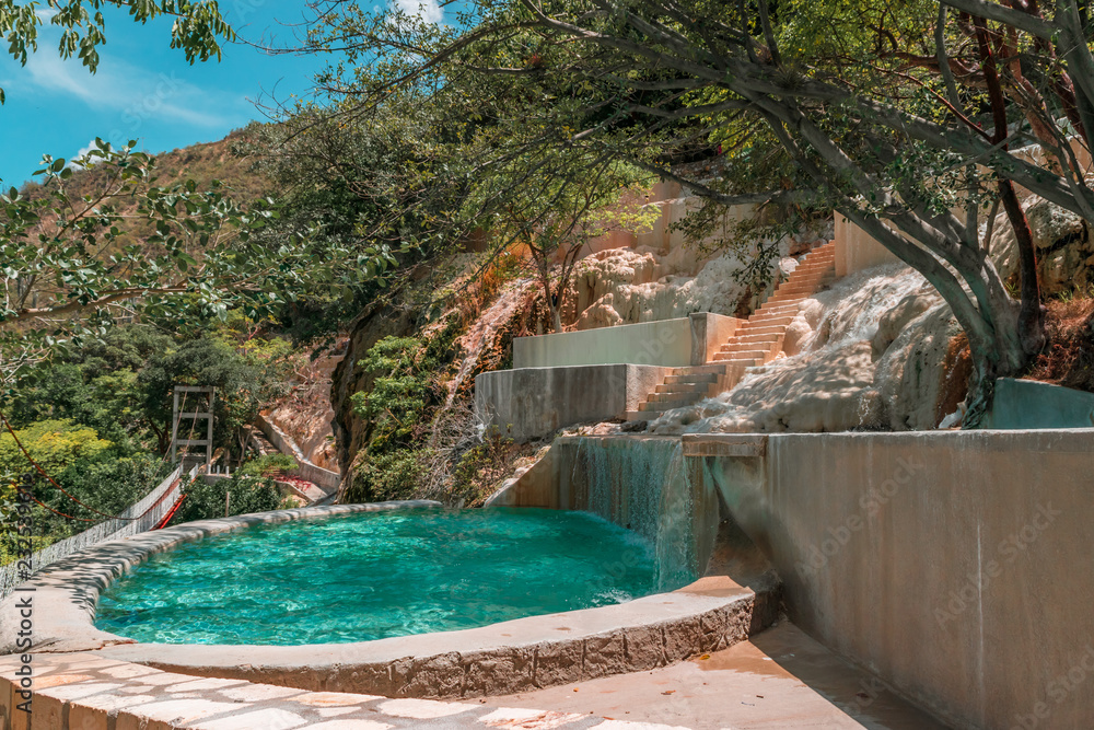 Thermal water pools in Tolantongo, Mexico Stock Photo | Adobe Stock