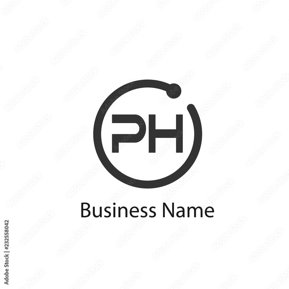 Initial Letter PH Logo Template Design Stock Vector | Adobe Stock