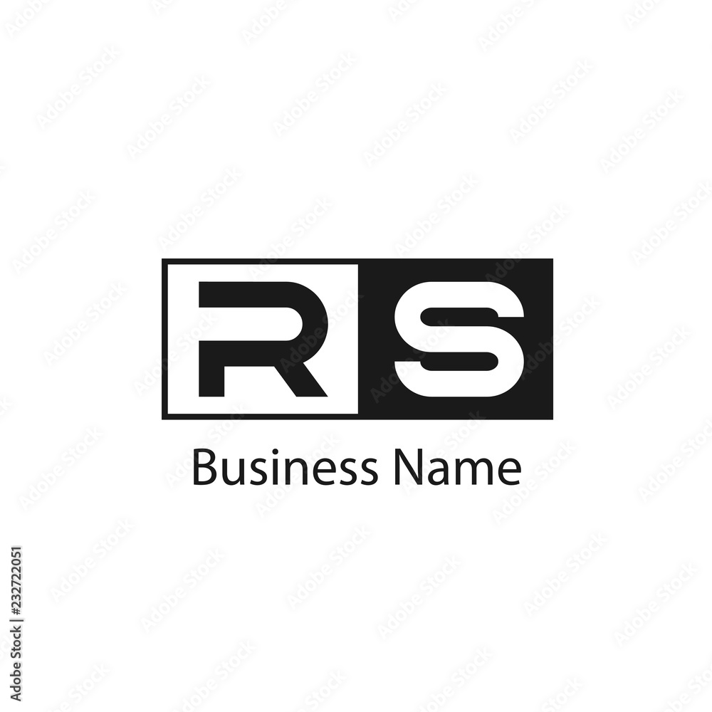 Initial Letter RS Logo Template Design Stock Vector | Adobe Stock