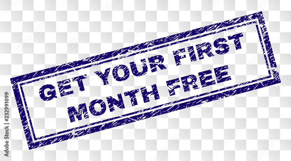 GET YOUR FIRST MONTH FREE stamp seal print with rubber print style and ...
