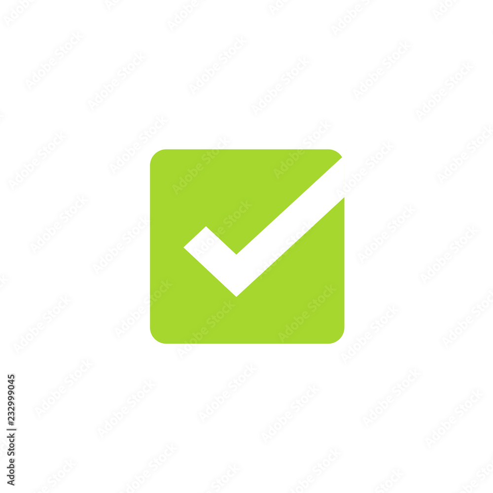 Checkbox icon check mark tick logo vector symbol, checkmark vote poll ...