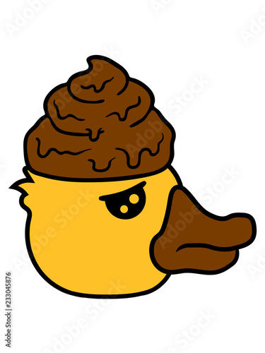 traurig kopf scheiße kacke haufen häufchen ekelig kopf kot ...