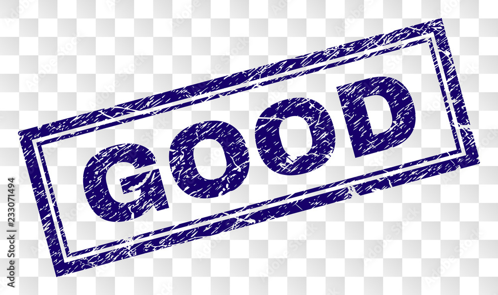 GOOD stamp seal print with rubber print style and double framed ...