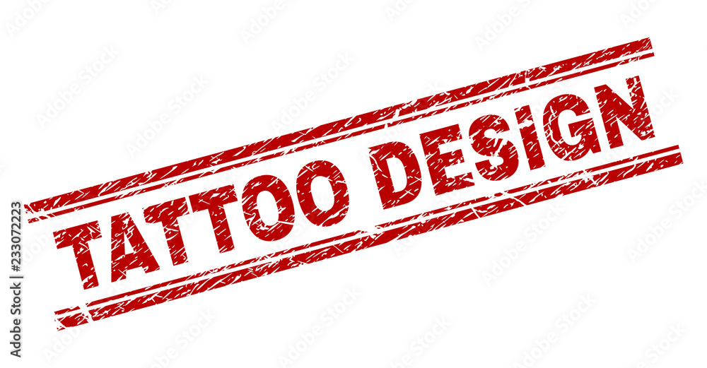 Vector de Stock TATTOO DESIGN seal print with corroded effect. Red ...