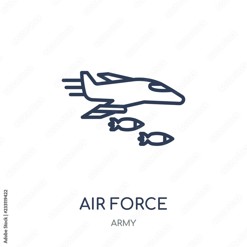 Air force icon. Air force linear symbol design from Army collection ...