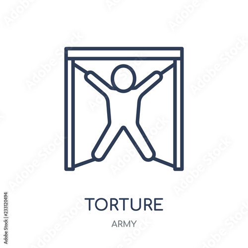 torture icon. torture linear symbol design from Army collection. Simple ...