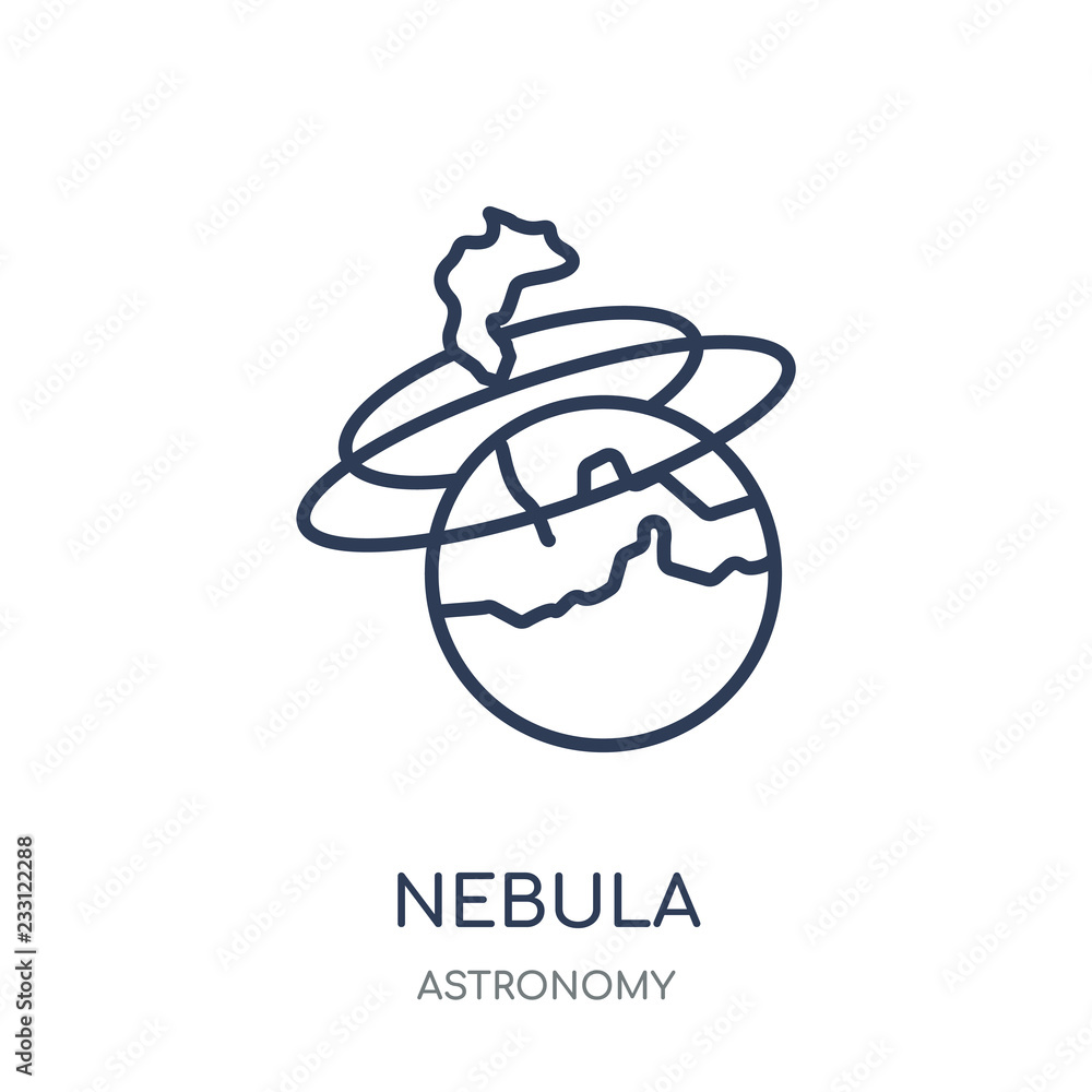 Nebula icon. Nebula linear symbol design from Astronomy collection ...