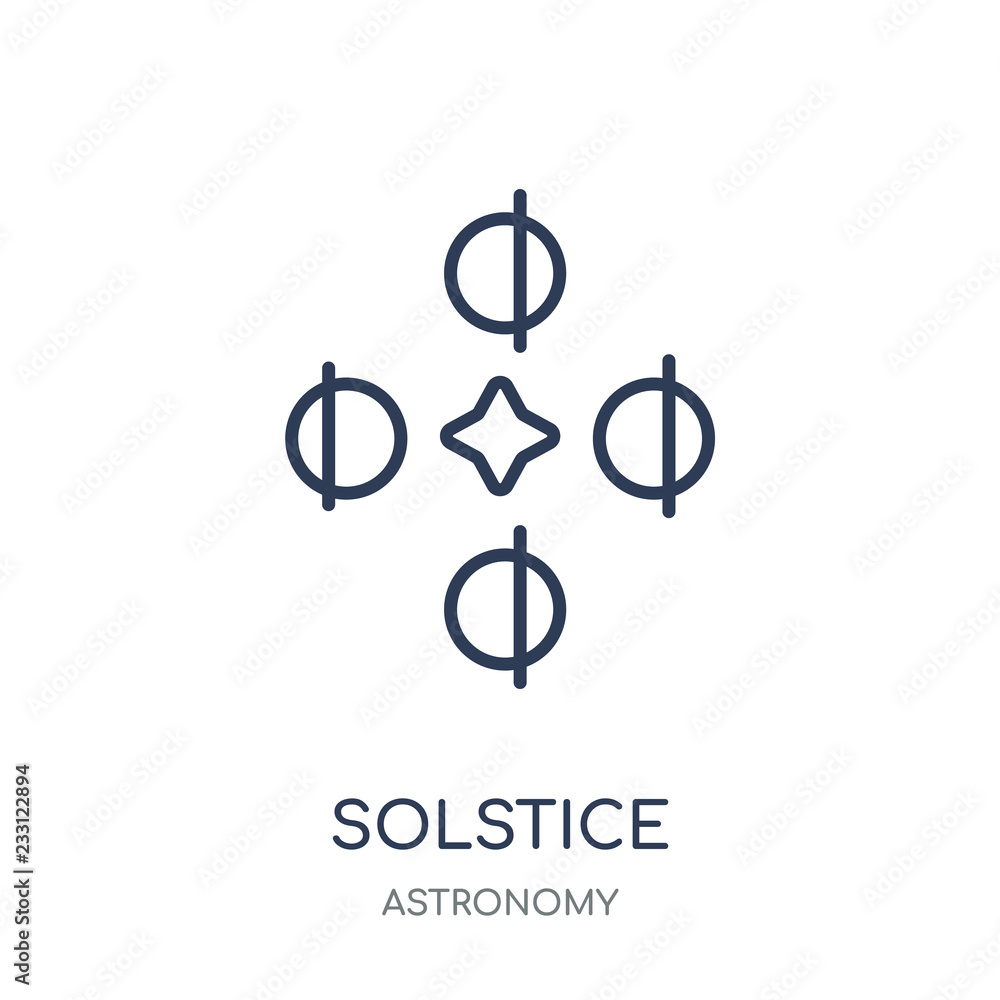 Solstice icon. Solstice linear symbol design from Astronomy collection ...