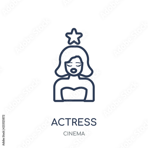 actress icon. actress linear symbol design from Cinema collection ...