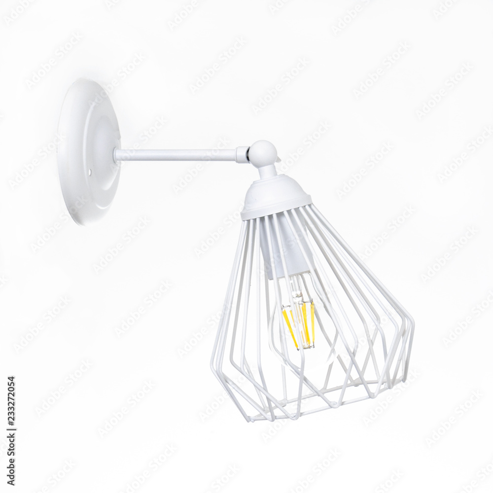 Luminaire with a non-ordinary lamp white design Stock Illustration ...