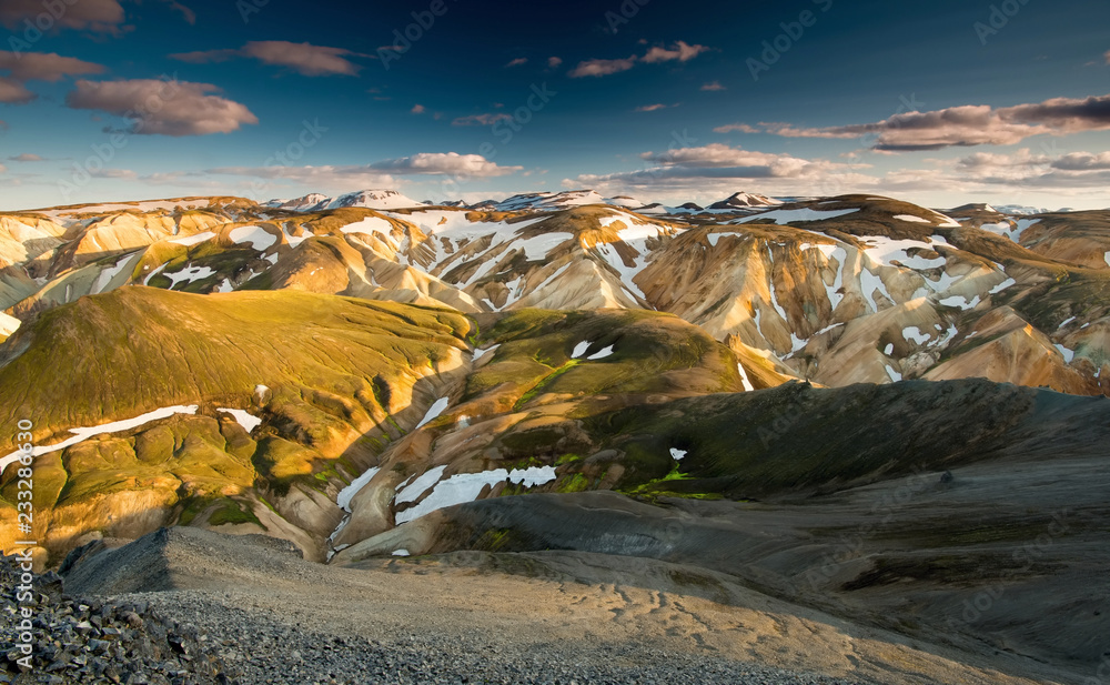 Landmannalaugar - the Highlands of Iceland. It is at the edge of ...